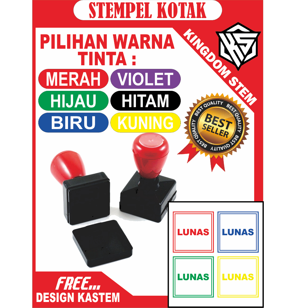Jual STEMPEL KOTAK DENGAN UKURAN 2222mm, DISAIN HUBUNGI LEWAT DM ...