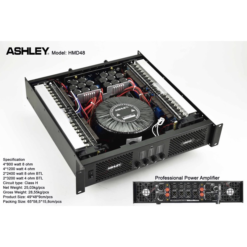 Jual Power Ashley HMD48 Original Power Amplifier Ashley Class H | Shopee Indonesia