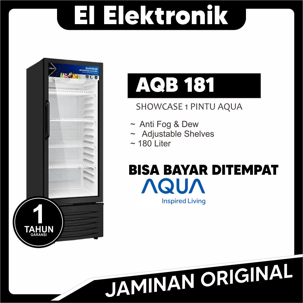 Jual Showcase AQUA Type AQB 181 pendingin 170L | Shopee Indonesia