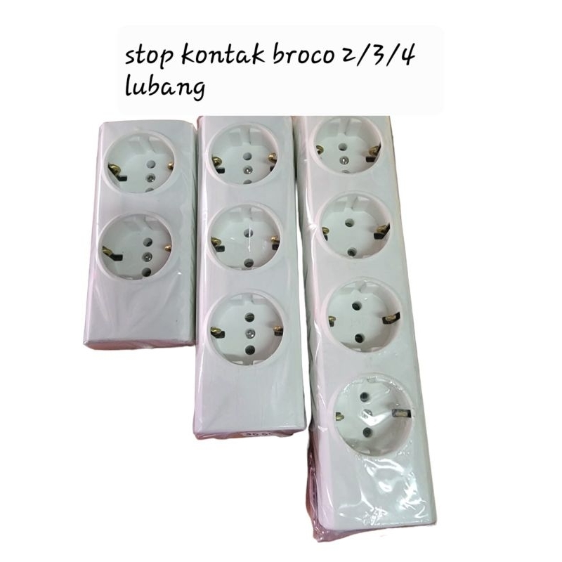 Jual ELEKTRONIK KELISTRIKAN STOP KONTAK 2/3/4 lubang merek broco ...