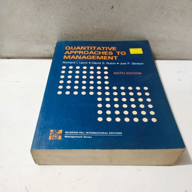 Jual Buku Obral Super Murah - Buku Quantitative Approaches To Management Sixth Edition | Shopee ...