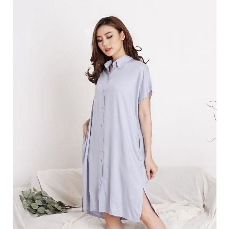 Jual DASTER POLOS FULL KANCING DEPAN RAYON BUSUI VIRAL | Shopee Indonesia