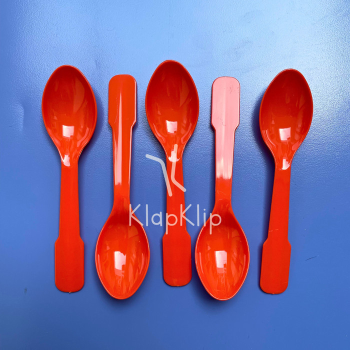 Jual 100pcs Sendok Ice Cream Warna Plastik / Sendok Jelly / Sendok ...