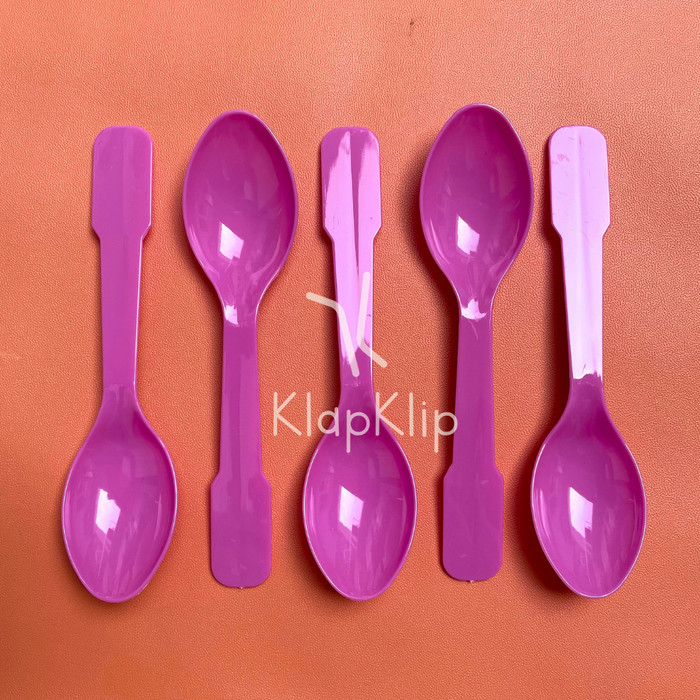 Jual 100pcs Sendok Ice Cream Warna Plastik / Sendok Jelly / Sendok ...
