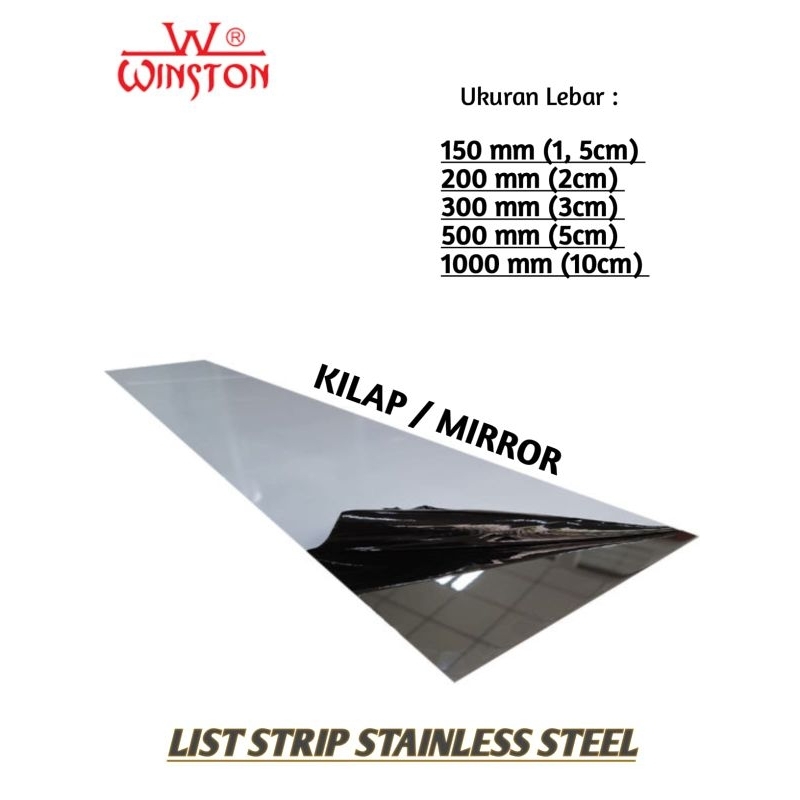 Jual Plat Mirror / Plat Strip Stainless 10 cm | Shopee Indonesia