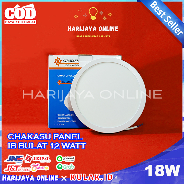 Jual CHAKASU LAMPU PANEL LED 18 WATT OB BULAT DOWNLIGHT OUTBOW PLAFON ...