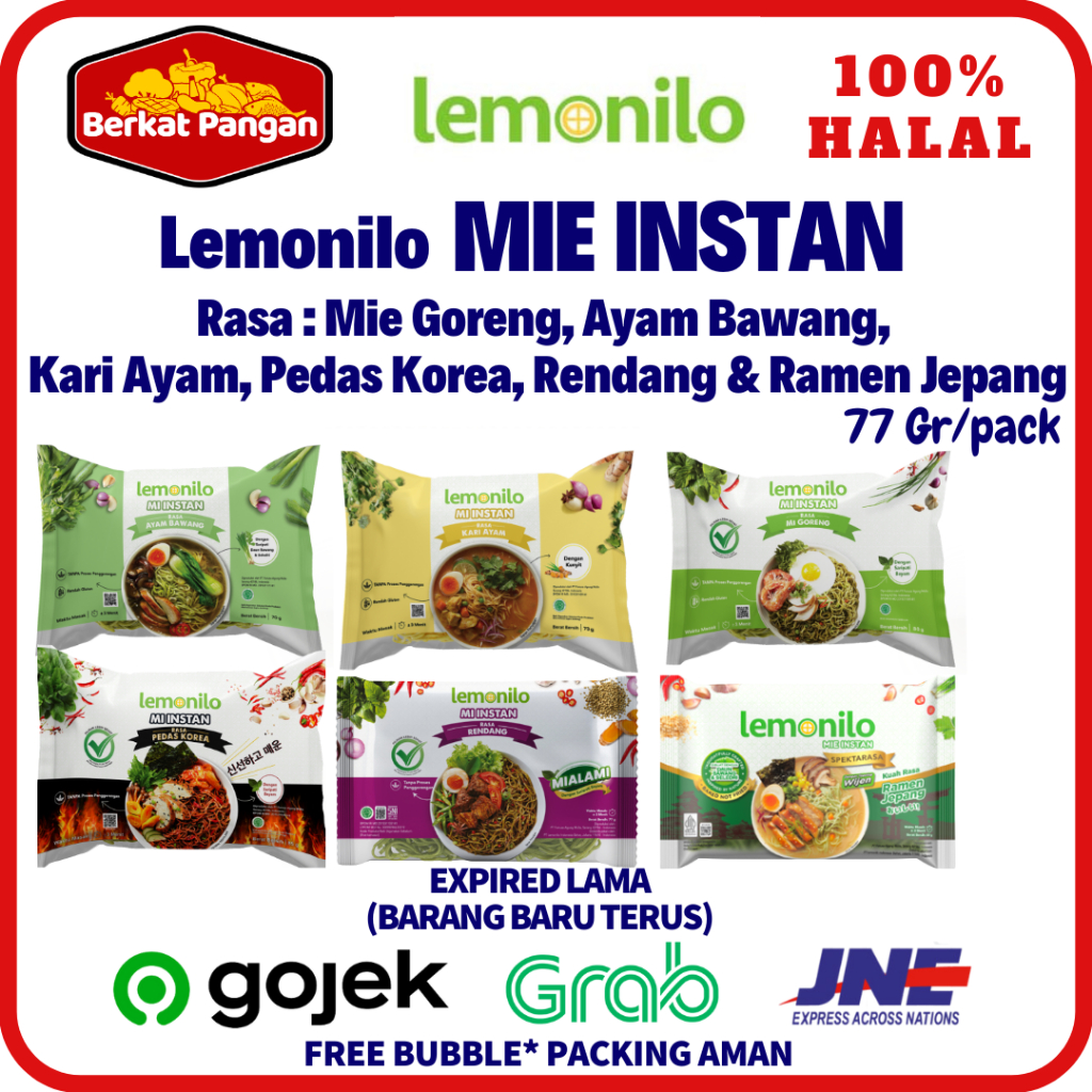 Jual Lemonilo Mie Instan Rasa Mie Goreng /Kuah Rasa Ayam Bawang / Kari ...