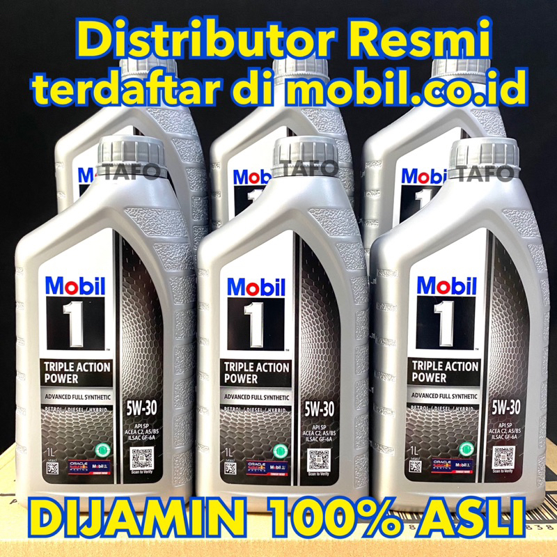 Jual MOBIL 1 5w-30 TRIPLE ACTION POWER / MOBIL ONE 5w30 ADVANCED FULL ...