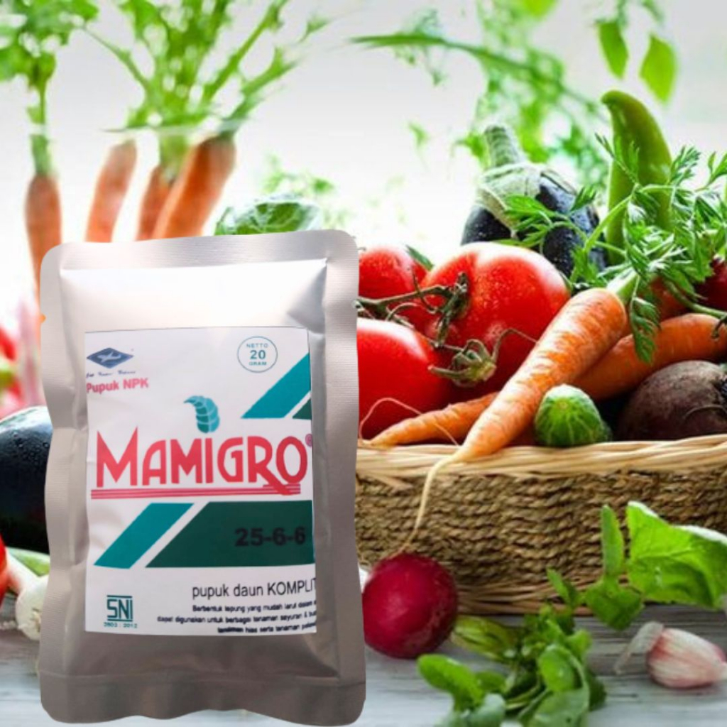 Jual Pupuk Daun MAMIGRO HIJAU SUPER N 25-6-6 kemasan 20gram | Shopee ...