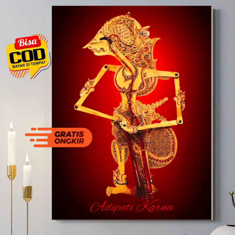 Jual Poster Wayang Kulit Adipati Karna Untuk Hiasan Dinding souvenir ...