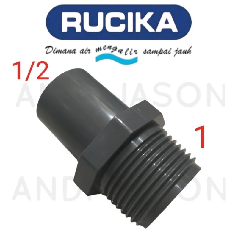 Jual V SOK 1 x 1/2 RUCIKA SOCKET DRAT LUAR AW RUCIKA 1"X1/2 INCI PVC ...