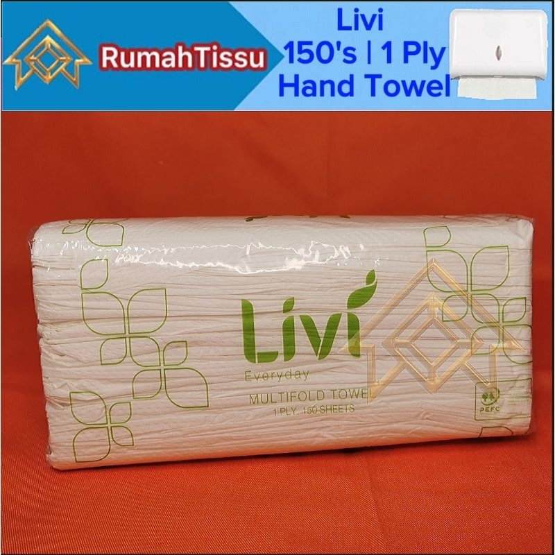 Jual Tisu Livi Everyday Multifold Hand Towel 150 Sheets 1 Ply Tissue ...