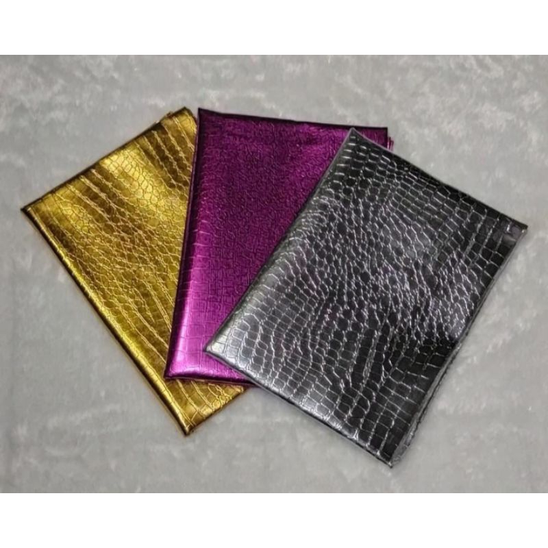 Jual SINTETIS MOTIF KULIT BUAYA EMAS/MOTIF KULIT BUAYA PERAK/BAHAN ...