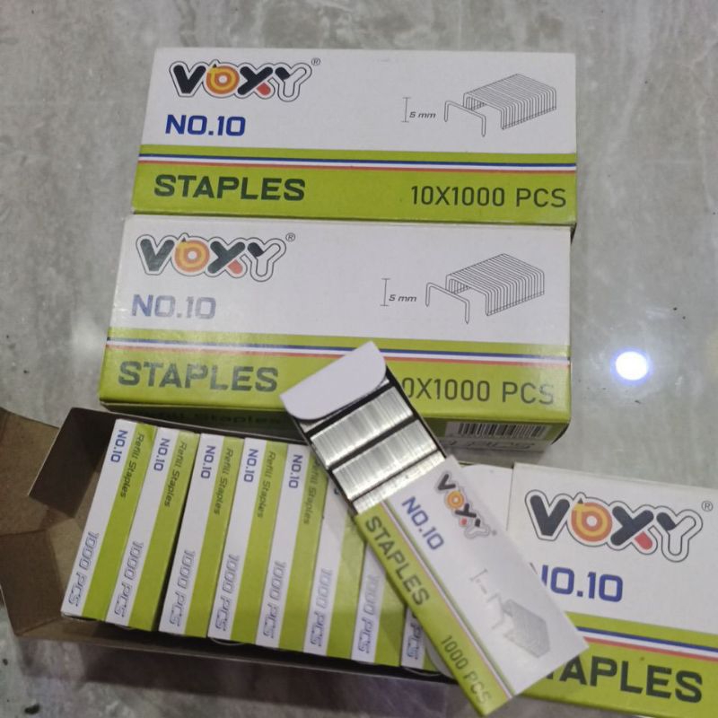 Jual Isi staples kualitas kuat tidak berkarat 1 dus isi 10 pack ...
