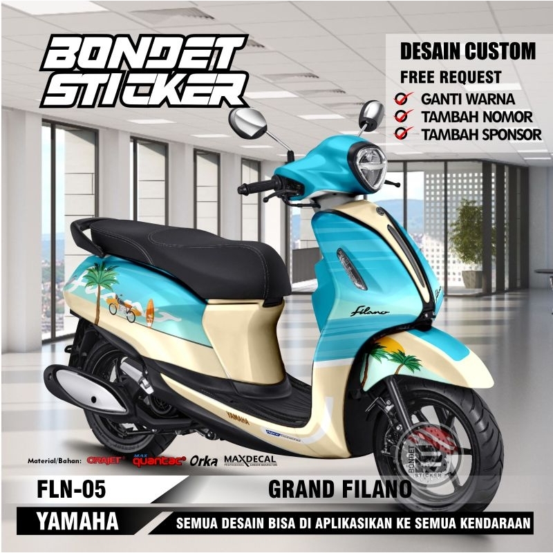 Jual Stiker Decal Yamaha Grand filano Full Body FLN-05 | Shopee Indonesia