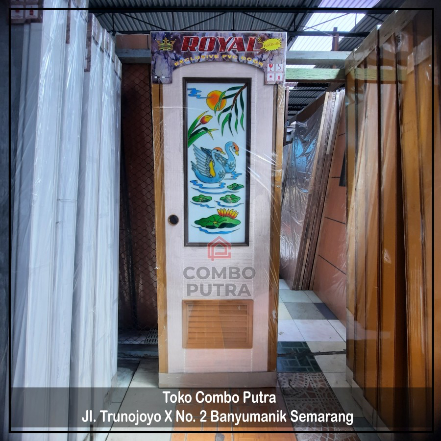 Jual Pintu Kamar Mandi Toilet WC PVC Royal Platinum 70 x 197 Cermin ...