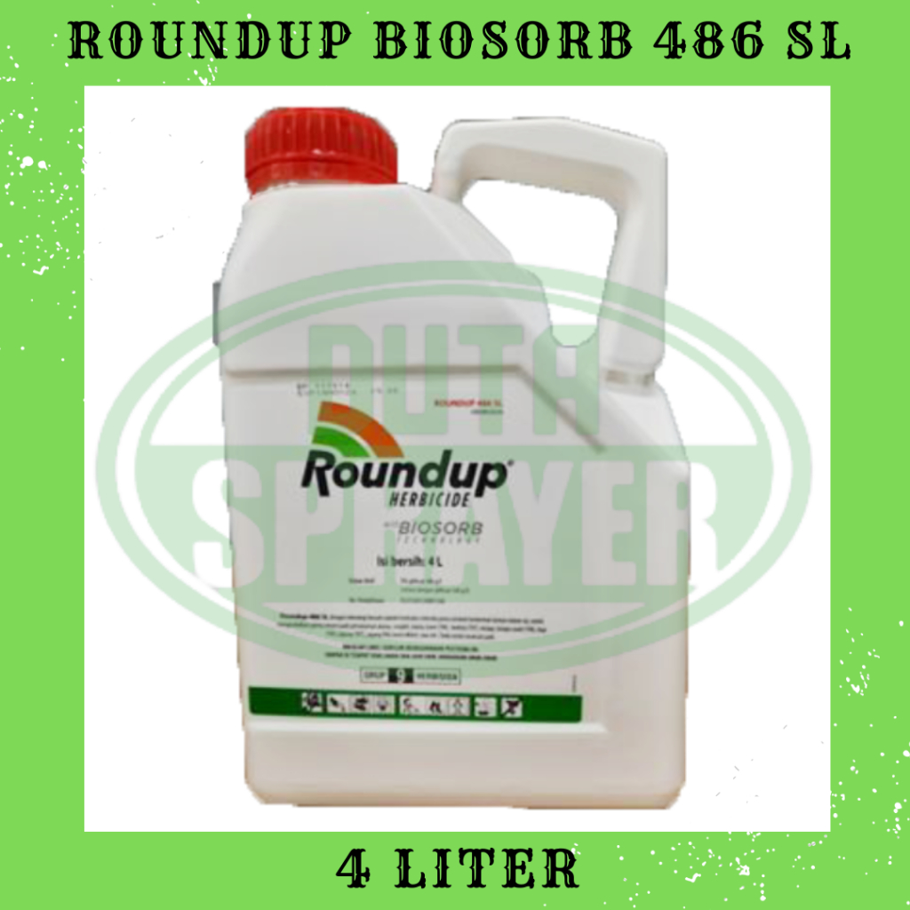 Jual Roundup Biosorb 486 SL 4L Herbisida Pembasmi Rumput 4 liter ...