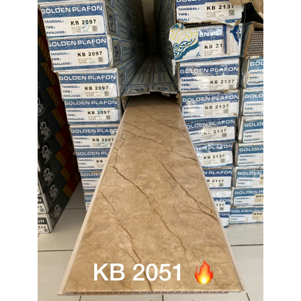 Jual Plafon PVC Merk Golden KB 2051 Panjang 4M/5M/6M | Shopee Indonesia