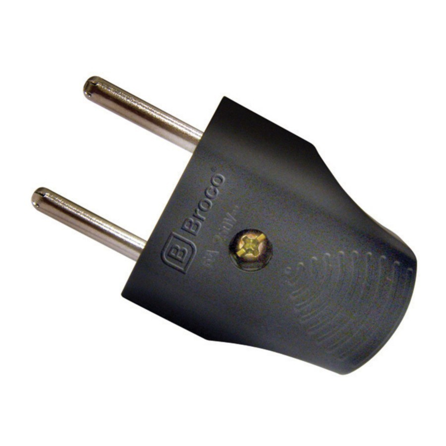 Jual Steker Broco Hitam 344LN Colokan Listrik Pipih Gepeng | Shopee ...