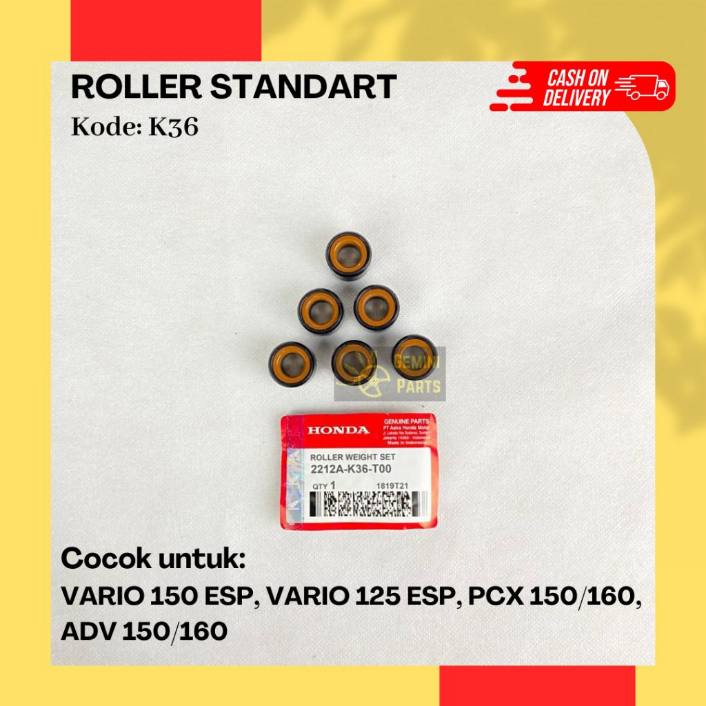 Jual ROLLER SET ONLY ORIGINAL HONDA VARIO 150 ESP VARIO 125 ESP PCX 150 ...