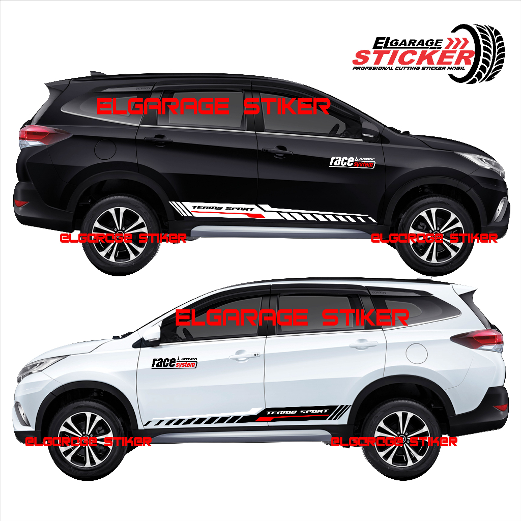 Jual Stiker mobil terios cutting stiker striping list variasi body ...