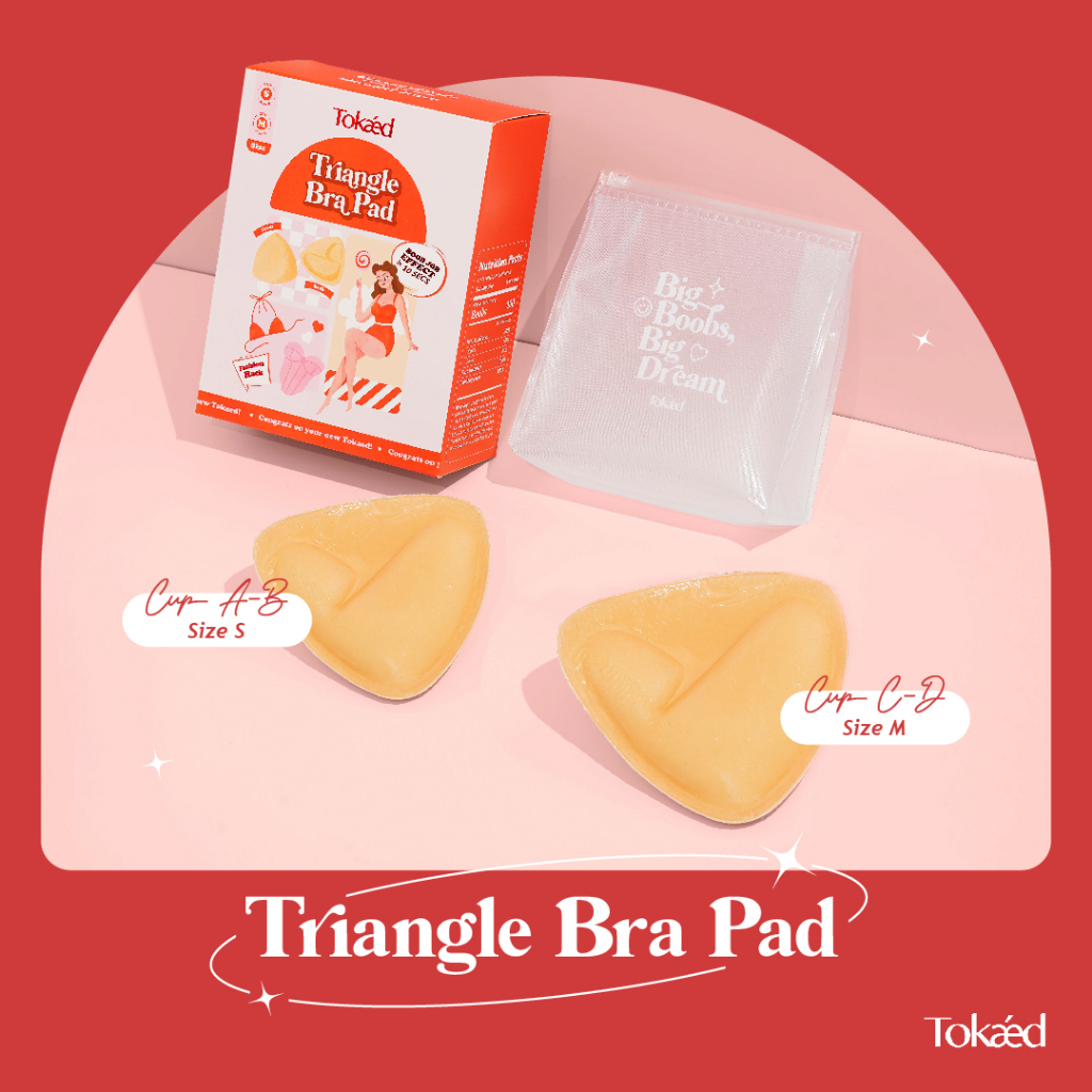 Jual TOKAED Triangle Bra Pad | Insert Pad Seamless Magic Bra Insert ...