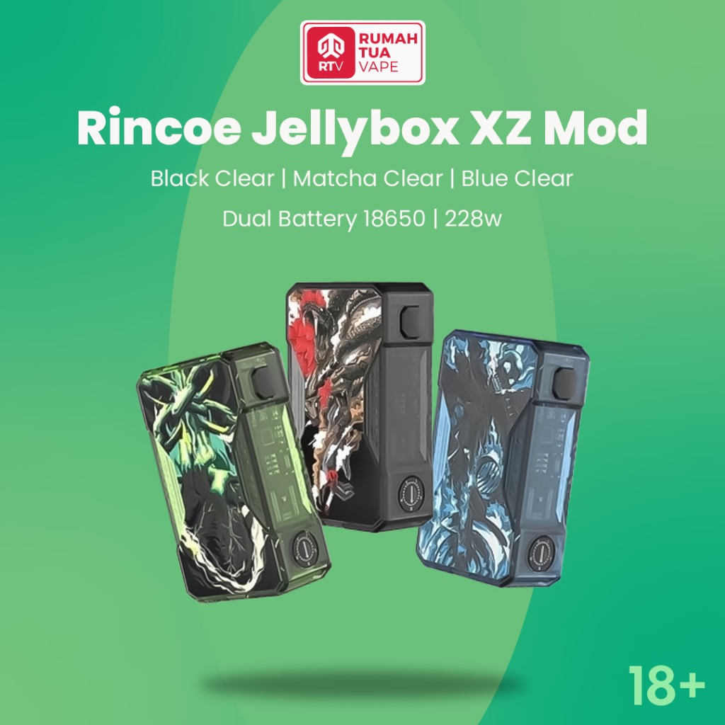 Jual RINCOE JELLYBOX XZ 228W DUAL 18650 BATTERY MOD ONLY | Shopee Indonesia