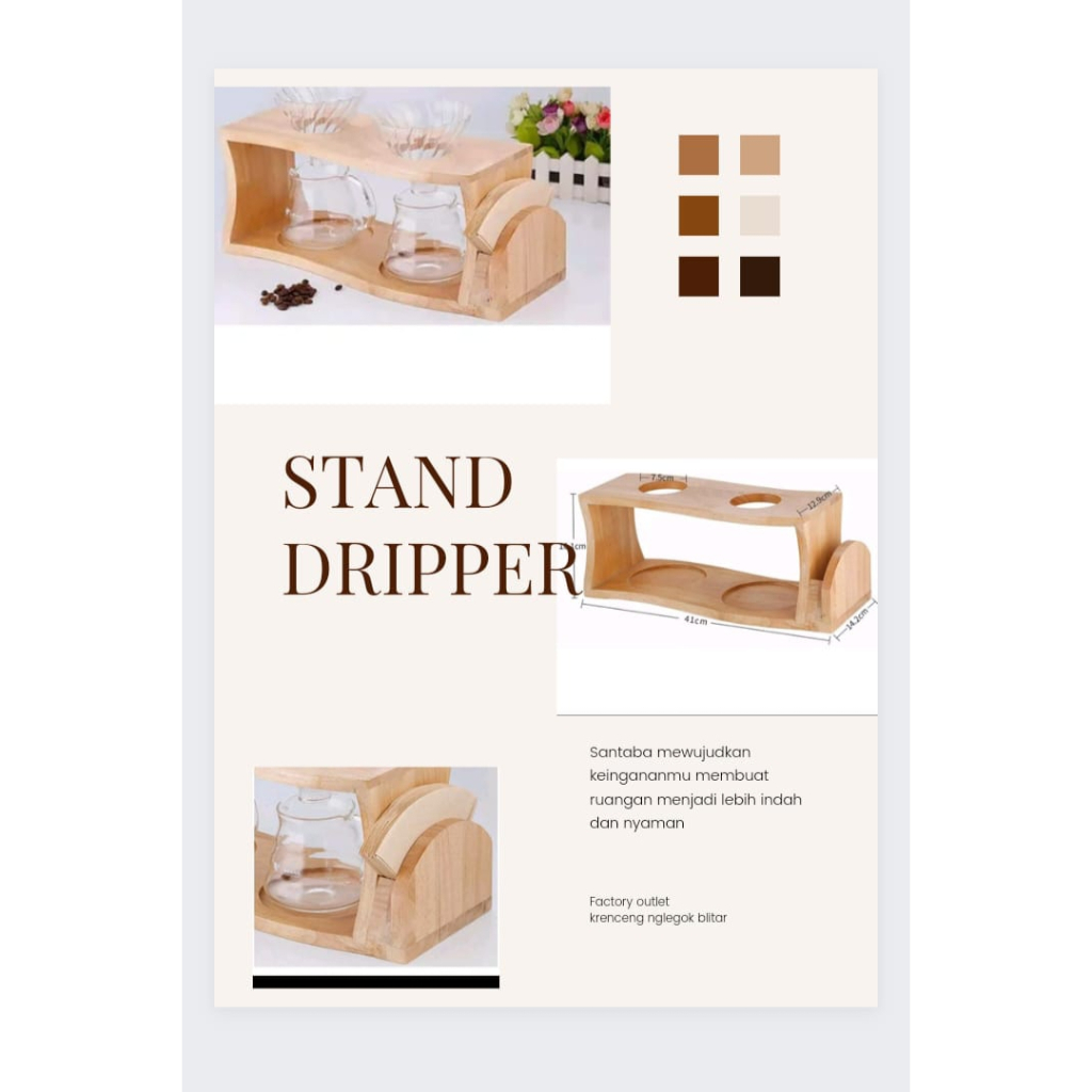 Jual stand dripper kayu coffe maker | Shopee Indonesia