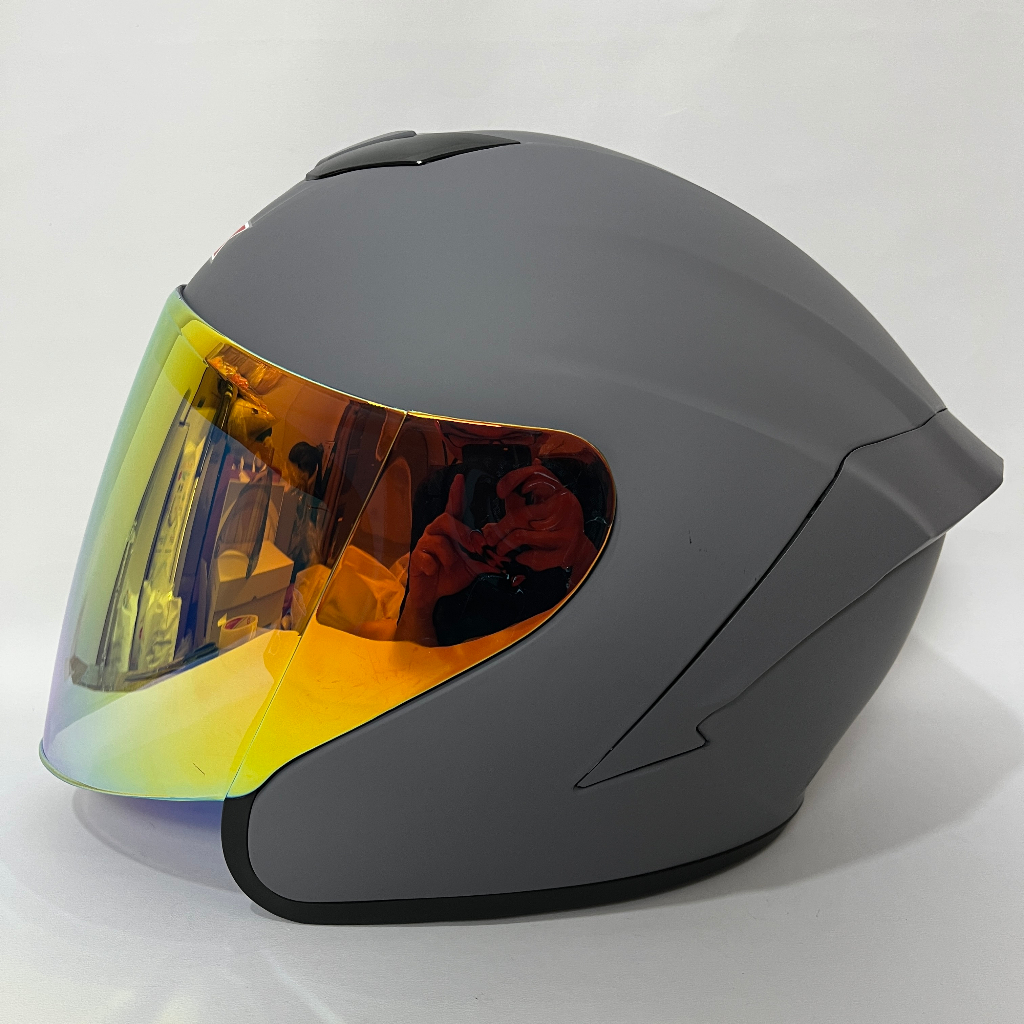 Jual Helm CRX AK-1 Grey Stone Doff - Polos Solid - Helem Helmet Dewasa SNI (bukan Kairoz NFJ ...