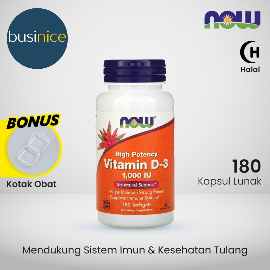 Jual Now D3 1000 IU Vit D3 1,000IU 180 Softgels Vitamin D3 1000IU | Shopee Indonesia