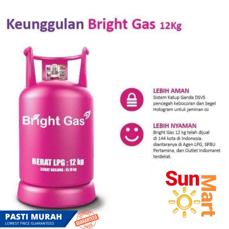 Jual Tabung Gas Lpg 12 Kg Bright Gas / Tabung Gas 12 Kg isi | Shopee Indonesia