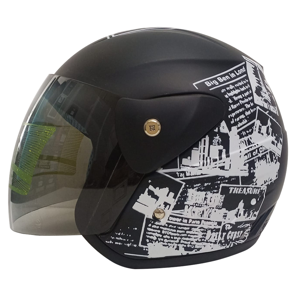 Jual HELM EVOLUTION NEWS BLACK DOFF HALF FACE MODEL GM EVO | Shopee ...