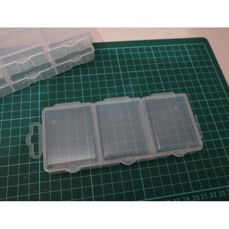 Jual KOTAK PLASTIK BERSEKAT BENING TRANSPARAN + GANTUNGAN Uk. 17.5x7x2 ...