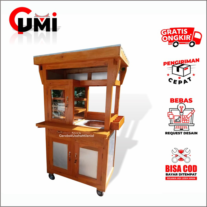 Jual Gerobak Cilok - Gerobak Bakso Minimalis Bisa Custom Model ...