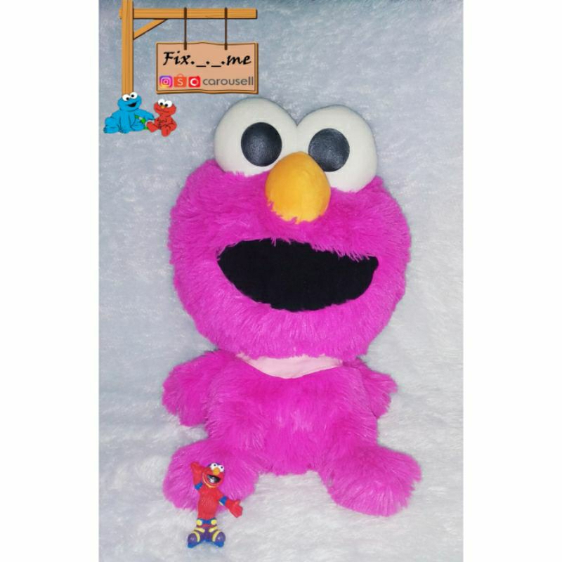 Jual Boneka elmo pink/ungu sesame street | Shopee Indonesia