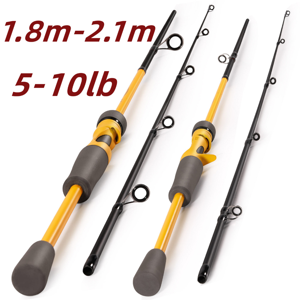 Jual Sougayilang joran pancing 1.8/2.1m joran spinning joran casting kuning EVA handle joran ...