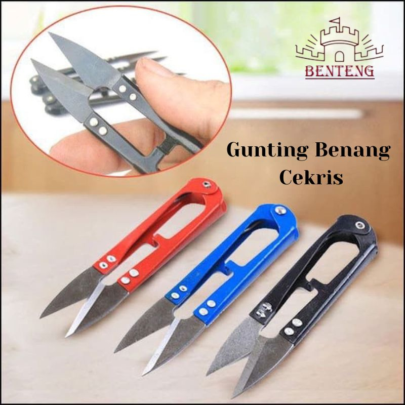 Jual GNT-Gunting Potong Benang Kain Gunting Cekris Panjang | Shopee ...