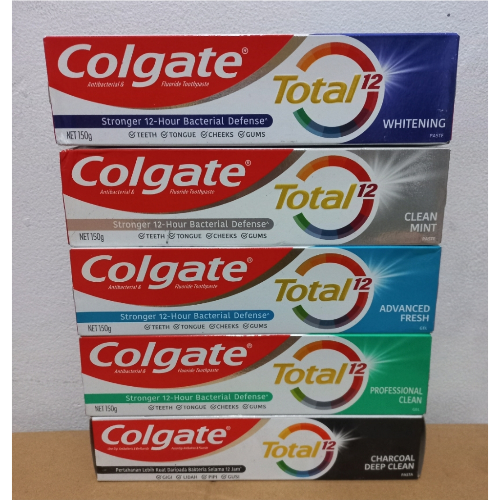 Jual Pasta Gigi Colgate Total 12 Charcoal Deep Clean/Clean Mint ...