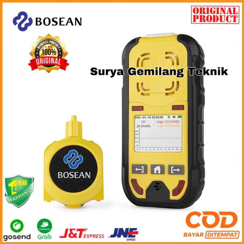 Jual H2S O2 CO LEL Gas Detector 4 In 1 Bosean BH-4M Hydrogen Detektor BH4M | Shopee Indonesia