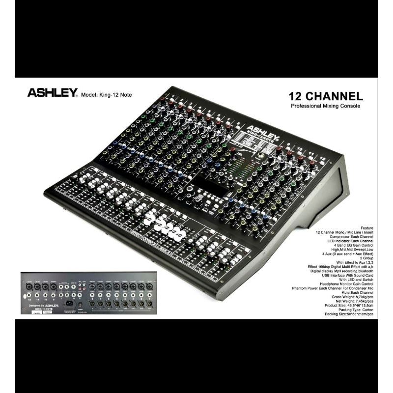 Jual MIXER AUDIO ASHLEY KING12 NOTE/KING 12 NOTE COMPRESSOR NEW ...