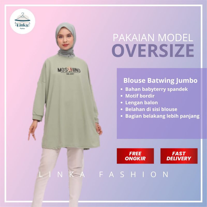 Jual Atasan Wanita Blouse Wanita Jumbo Body Panjang Bigsize Oversize A ...