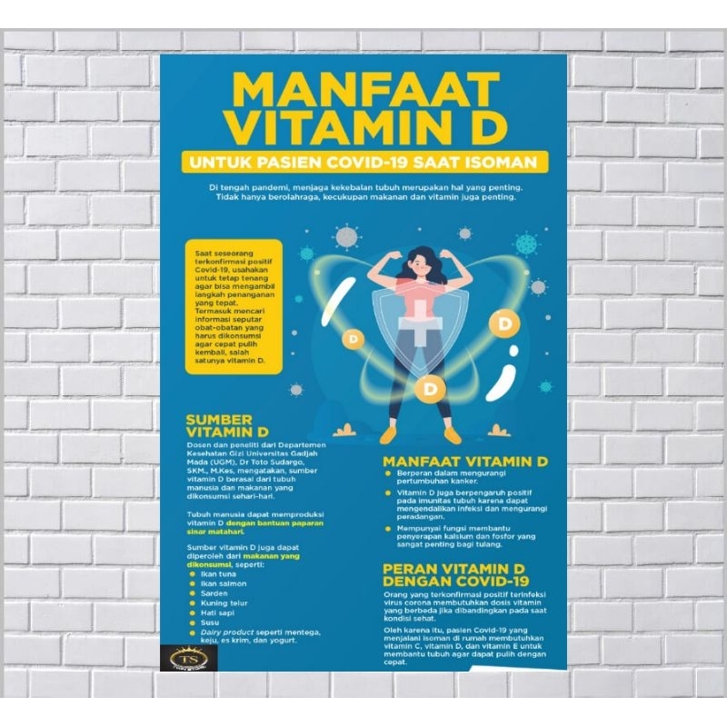 Jual Poster Kesehatan Tentang Manfaat Vitamin D Untuk Pasien Covid-19 Saat ISOMAN | Shopee Indonesia