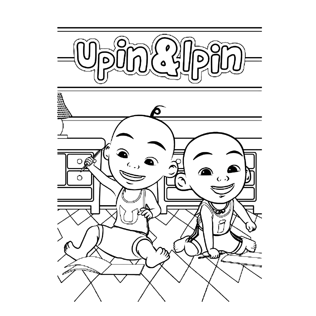 Jual Gambar Sketsa Mewarnai Upin And Ipin Part 1 Gambar Sketsa
