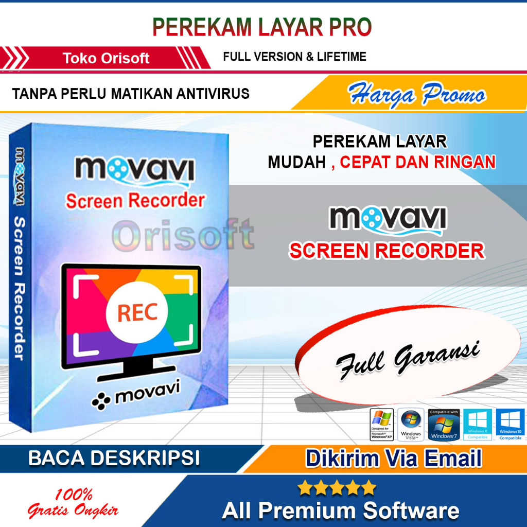 Jual Perekam Layar Movavi Screen Recorder Pro Lifetime | Shopee Indonesia