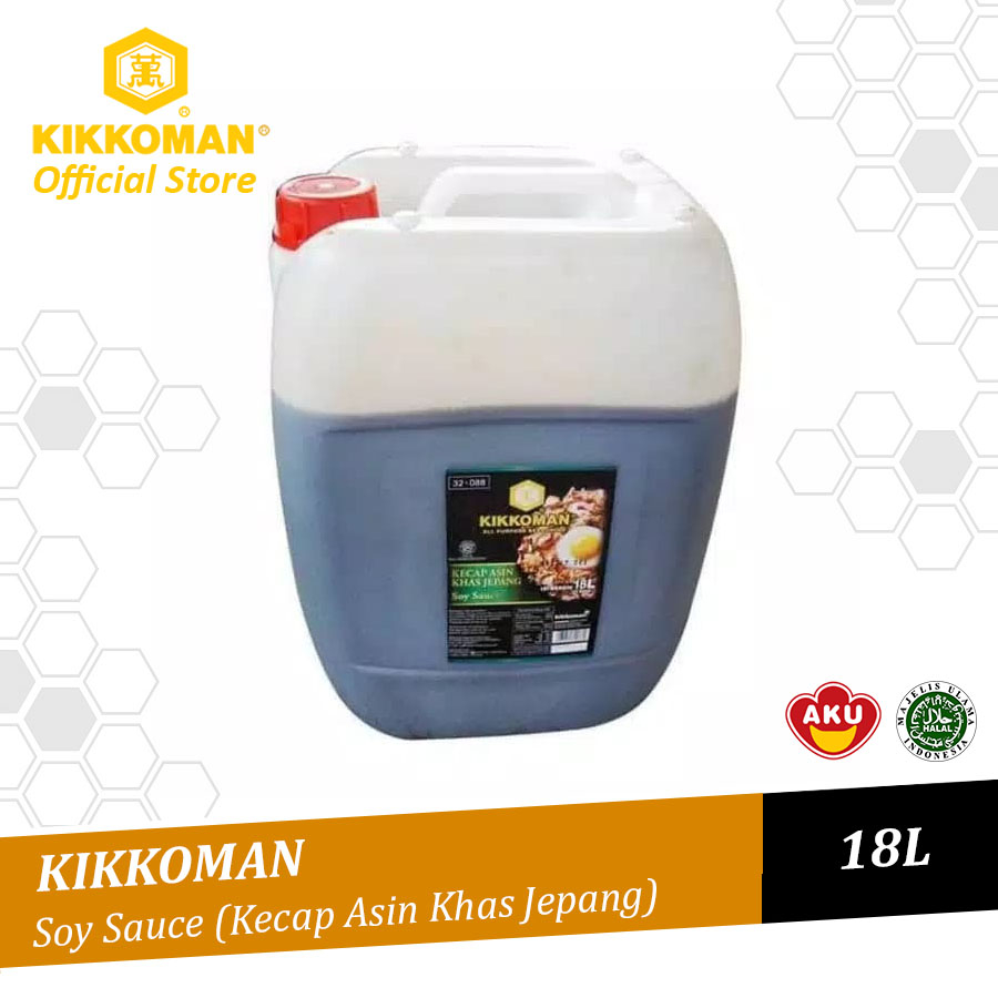 Jual Kikkoman Soy Sauce Shoyu Kecap Asin Khas Jepang Halal Jerigen 18L ...