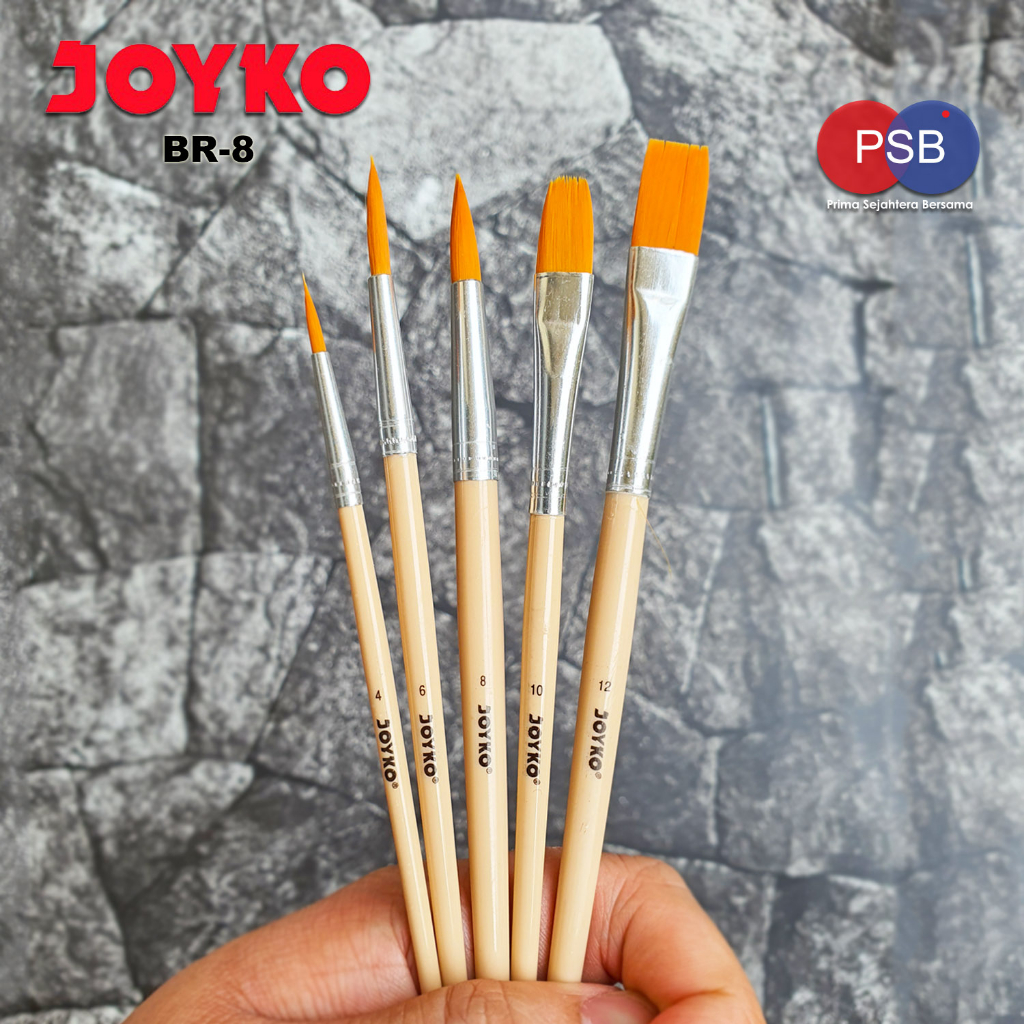 Jual Kuas Joyko BR-8 / Joyko Brush Set / Kuas Lukis Joyko Set 5 ...