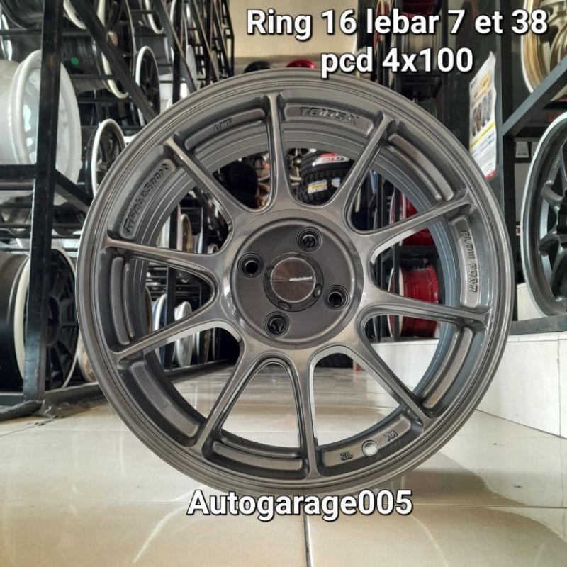 Jual Velg tc105 x ring 16 lebar 7 et 38 pcd 4x100 gunmetal | Shopee Indonesia
