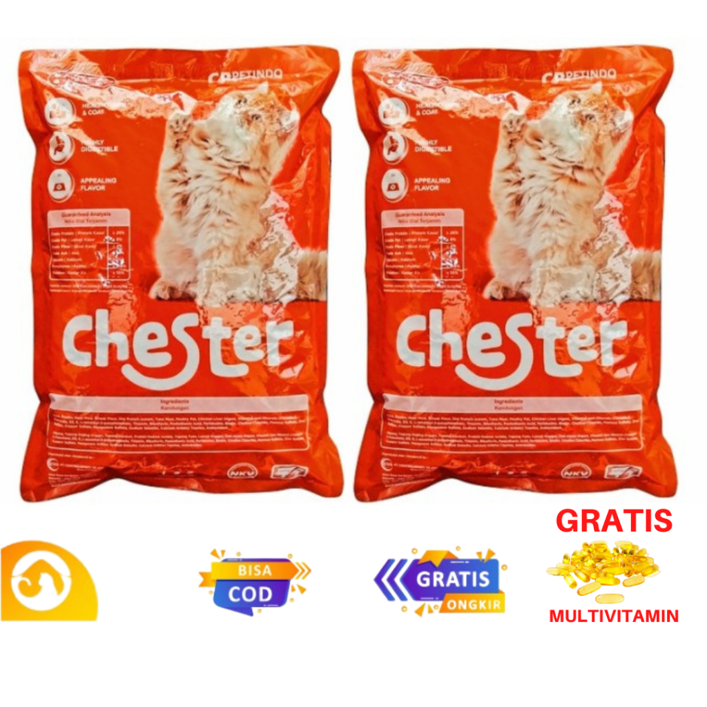 Jual Chester Cat Premium Cats Food 1 Kg Makanan Kucing Free ...