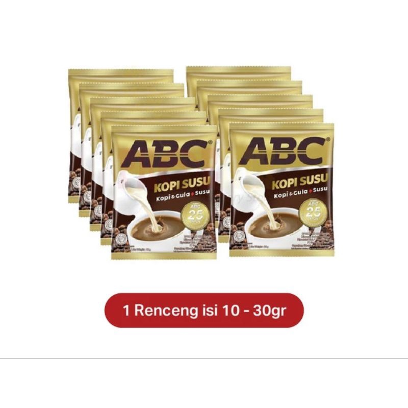 Jual ABC KOPI SUSU RENCENG ISI 10 | Shopee Indonesia
