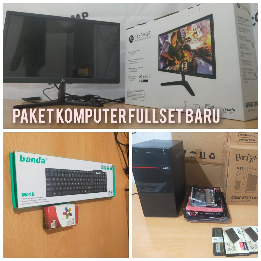 Jual KOMPUTER FULLSET BARU CORE I3 / I5 / I7 - RAM 4GB / 8GB / 16GB - SSD 120GB / 240GB / 512GB ...